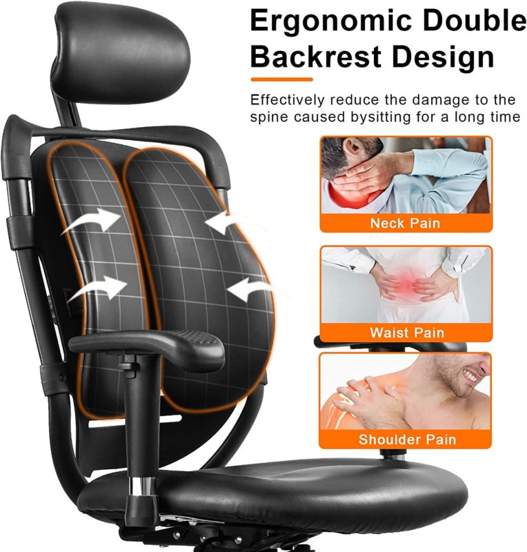 Ortho-Aid Ergonomic Office Chair Office | Chair with Lumbar Support l ...